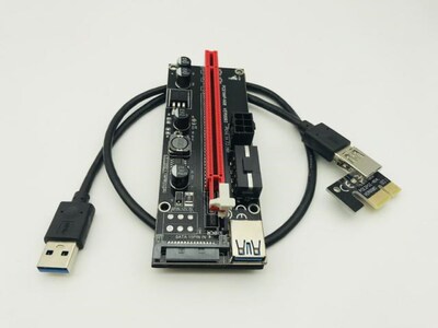 009s 60cm USB3.0 Cable PCIe Riser PCI-E 1x to 16x Extender S