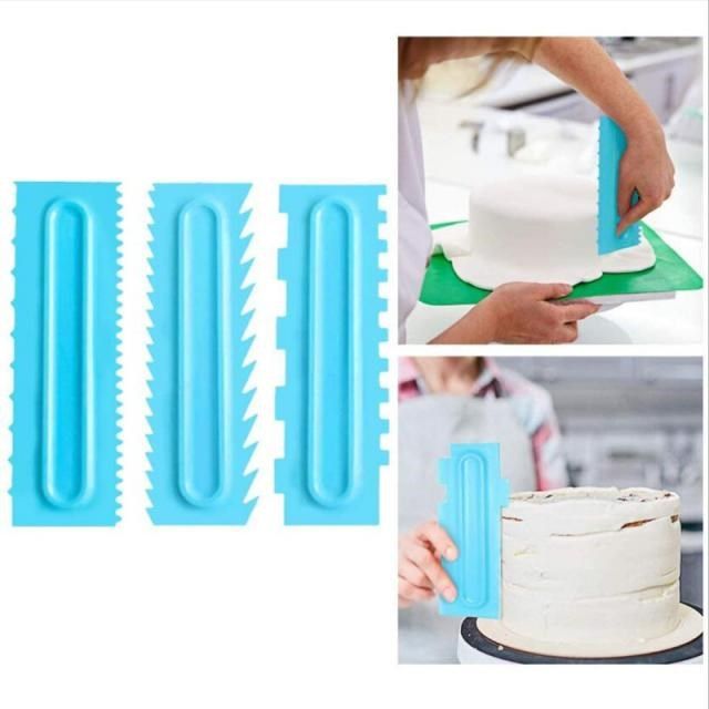 Cake Decorating Comb Smoother Cake Scraper 8 Textures Baking_虎窝淘