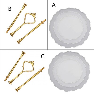 Three layer Irregular Fruit Disc Big Plate Resin Mold Oversi