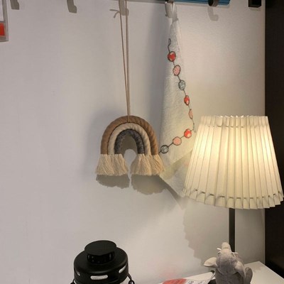 INS Nordic Home Weaving Rainbow Tapestry Cotton Hand-Woven C