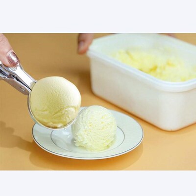 1pc Stainless Steel Ice Cream Scoop Ice Ball Maker Yogurt Co
