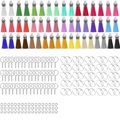 200Pcs DIY Round Acrylic Keychain Blanks Acrylic Clear Circl