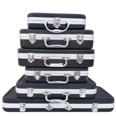 Portable Plastic Aluminum Alloy ToolBox Suitcase Impact Resi
