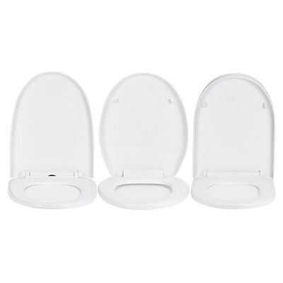 O/U/V Type Slow-Close Toilet Seats Replacement Lid White Hou