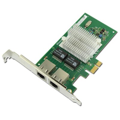 PCIe X1 Dual Port Gigabit Ethernet Network Adapter Card NH82