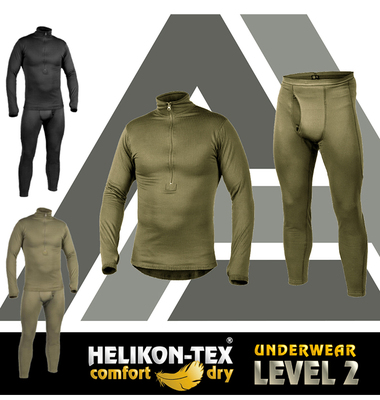 赫利肯L2抓绒保暖内衣加绒套装