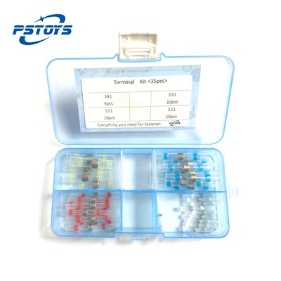 35/90PCS Solder Seal Wire Connectors Kit Heat Shrink Solderi