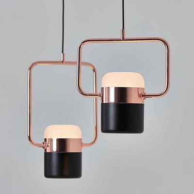 New postmodern led pendant lights plated rose gold wrought i