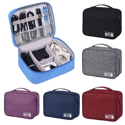 A Electronic Accessories Cable USB Drive Organizer Bag Port