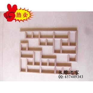 Dongyang wood carving antique lattice wall flower floral par