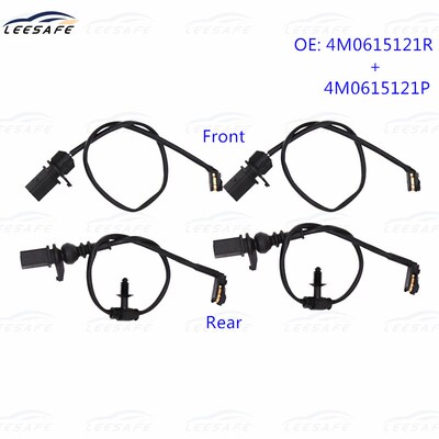 2 Pairs Front + Rear brake pad wear sensor 4M0615121R 4M0615