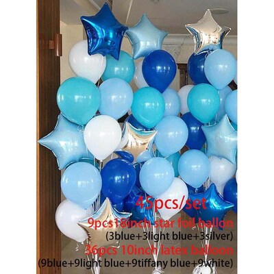 36inch Transparent Gold Silver Confetti Balloons 18inch Star