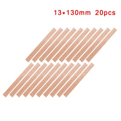 20 PCS Handmade Candle Wood Wick with Sustainer Tab Wax Wick