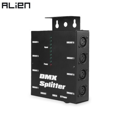 ALIEN 8 Way Channels Isolated 3Pin DMX 512 Optical Splitter