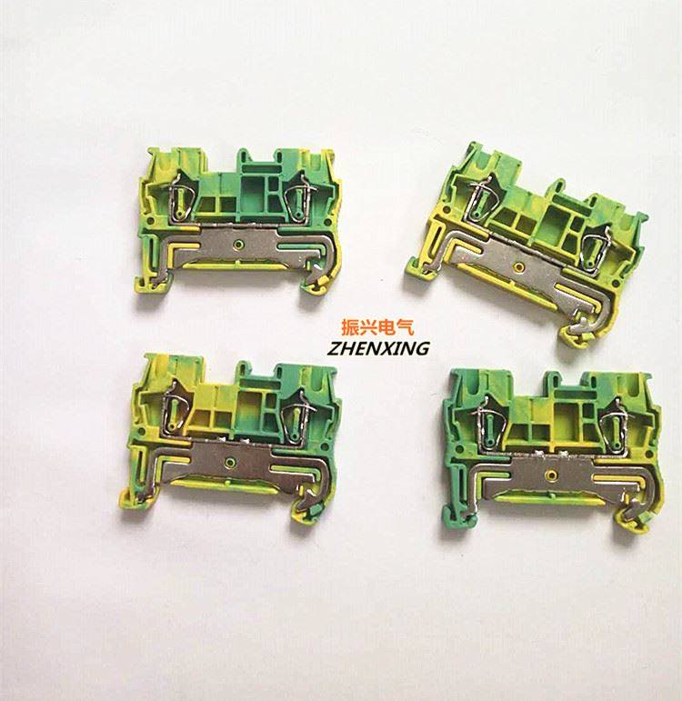 。ST-4PE黄绿接线端子YST-4JD弹簧接地端子排回拉式端子_虎窝淘