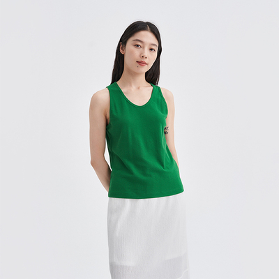 25年夏女士环保棉薄鱼鳞背心