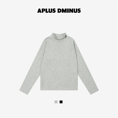 APLUS DMINUS F1赛车风格系列徽标细绒半高领贴身长袖