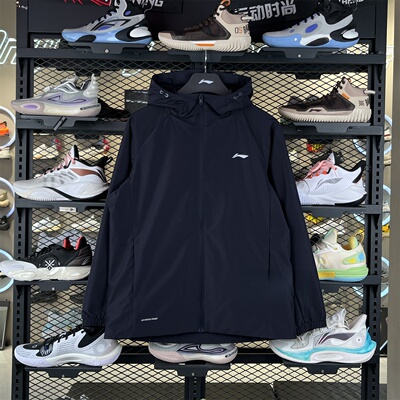 李宁春季男防泼水运动风衣