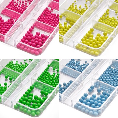 New Macaron Colorful Beads Size Mixed Round Beads Nail Drill