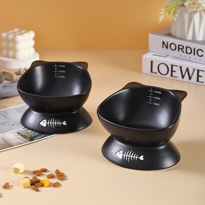 Ceramic HighFoot Pet Bowl for Drinking Protecting Cervical V