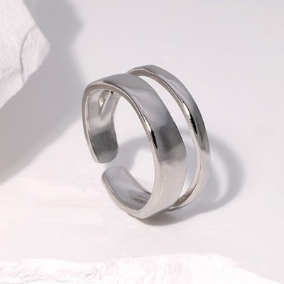 Simple Ins Cold Style Open Titanium Steel Ring Fashion Versa