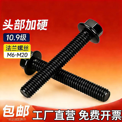 带垫外六角法兰螺栓10.9级汽配