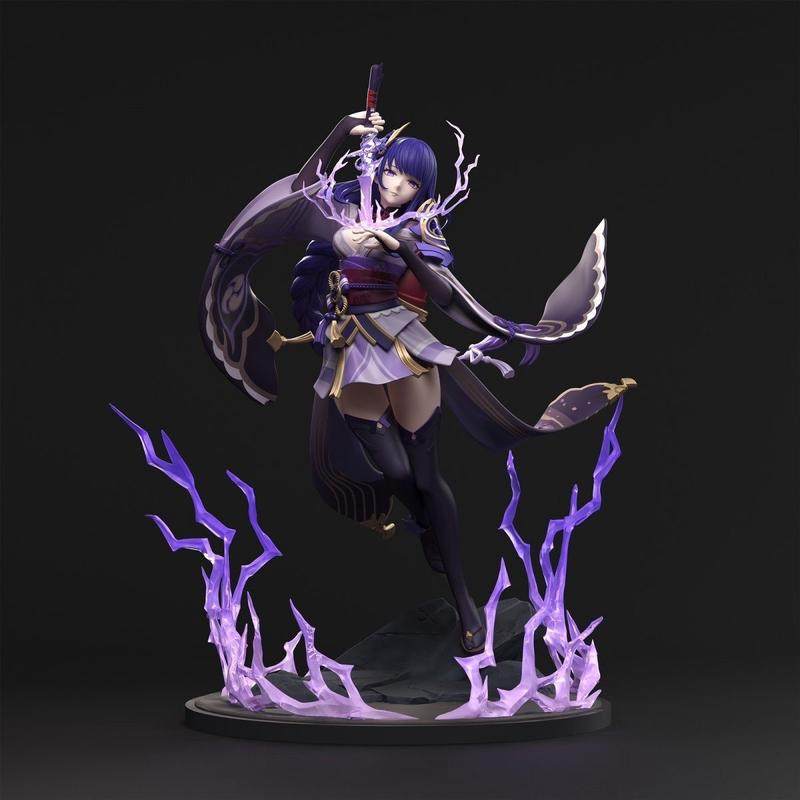 原神手办周边雷电将军雷神动漫二次元机箱摆件模型雕像恒寂之影_虎窝淘