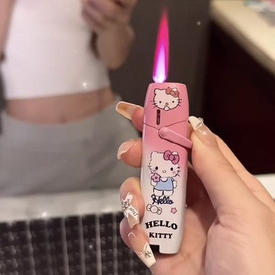 变色草莓熊粉色防风打火机