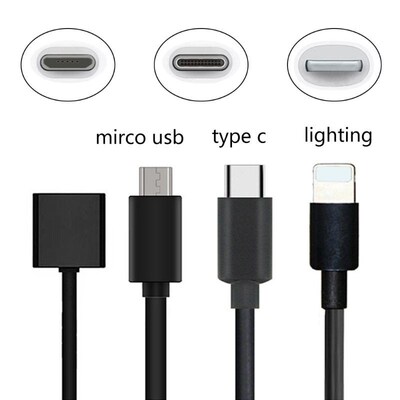 15CM Fast Charging Cable with Micro SB/ C/for iPhone Interfa