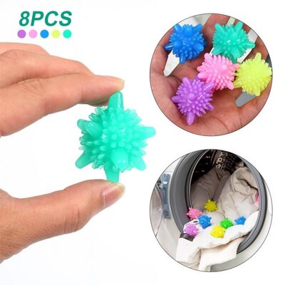 8pcs  Starfish Magic Laundry Solid Ball Decontamination Wash