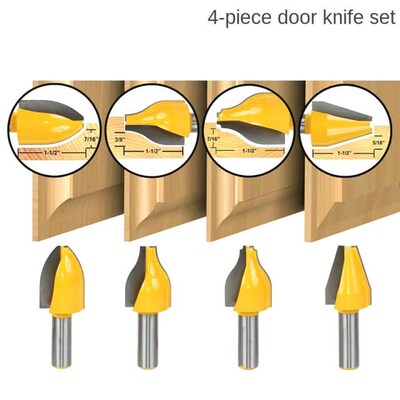 4PC 12mm Shank Panel Raiser Router Bit - Vertical - Ogee Bea