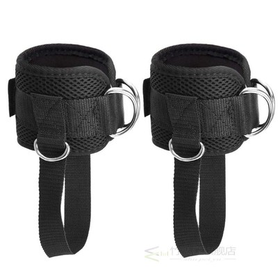 Adjustable 4 D-Ring Ankle Straps Gym with Foot Strap Cable M