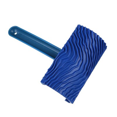 Blue Rubber Wood Grain Paint Roller DIY Graining Painting To