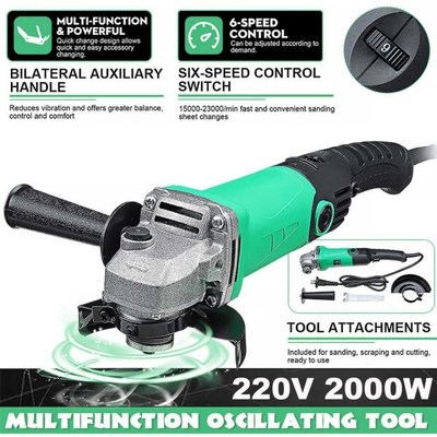 Drillpro 100mm Electric Angle Grinder 6 Speeds Variable Spee
