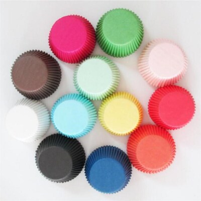 100Pcs Candy Color Cupcake Paper Liners Muffin Cases Cup Cak