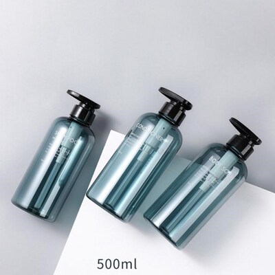 3Pcs 500ml Empty Bottle Set Shampoo Shower Gel Hair Conditio