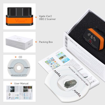 Original Vgate Wifi iCar 2 OBDII ELM327 iCar2 wifi/BT OBD2 d