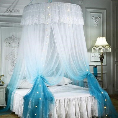 Gradient Princess Bed Curtain Tent Home Dome Foldable Bed Ca