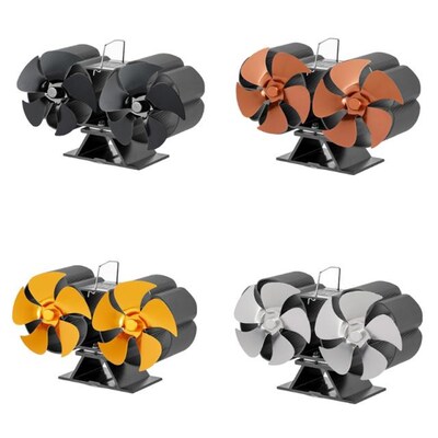 Heat Powered Stove Fan 10 Blades Newly Designed Disperses W