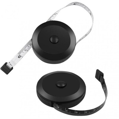 1.5m/60inch Black White Tape Measuring Tool Dual Sided Retra