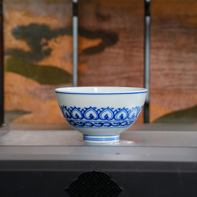 红丰窑丨宝相鸡心杯 容量60cc