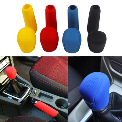 2Pcs Car Manual Gear Hand Shift Collars Knob Cover Gear Shif