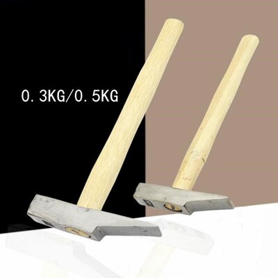Multifuctional flat head Machinist hammer wooden handle smal
