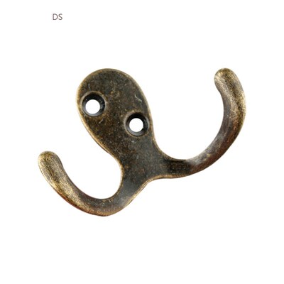 1PC Wall Coat Hooks Double Prong Robe Hook Rustic Hooks Retr