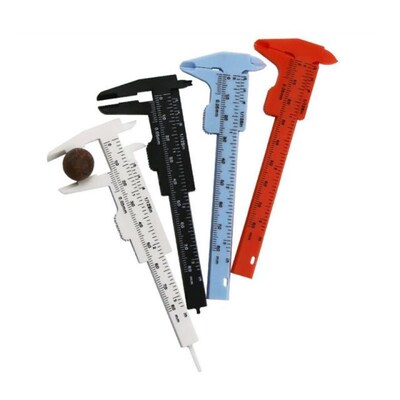 2/4pcs 0-80mm Double Rule Scale Plastic Vernier Caliper Meas