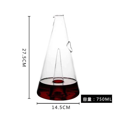 350/750ml Pyramid Waterfall Red Wine Pourer Glass Decanter B