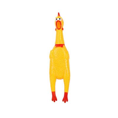 Funny Pet Toy Squawking Rooster Screaming Rubber Chicken Shr