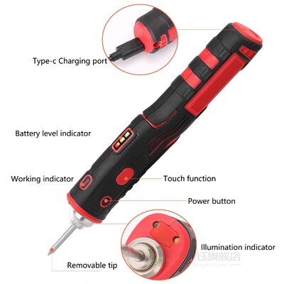 Professional Electric Soldering Iron Kit Rechargeable Wirele
