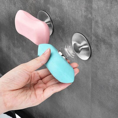 1PC Magnetic Soap Holder Tool Free Rustproof Sponge Holder D