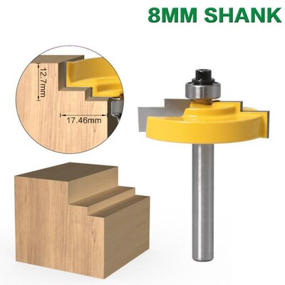 1PC 1/2 Shank 8mm Shank Picture Frame Stepped Rabbet Molding